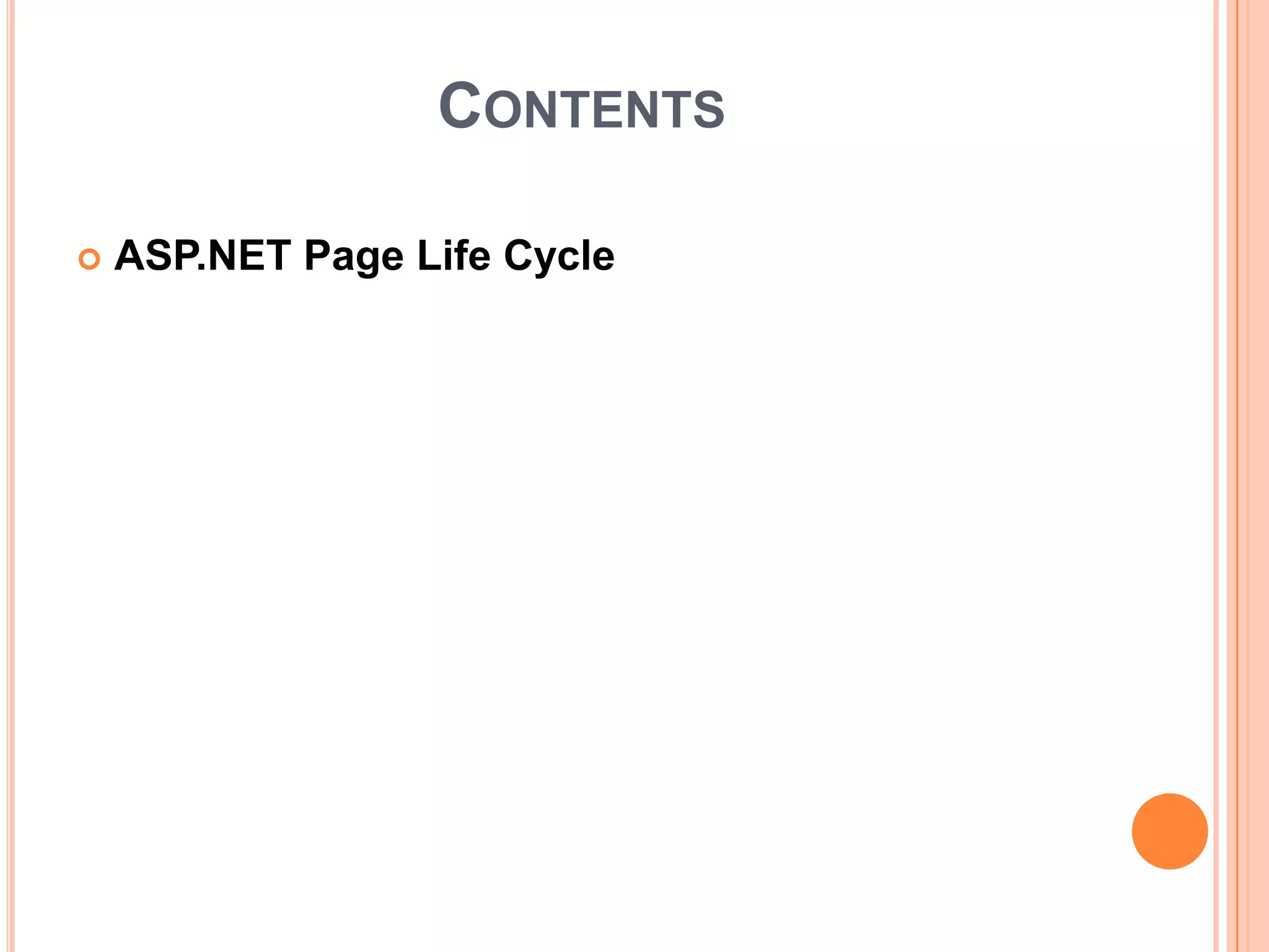 Asp.net page lifecycle | PPTX