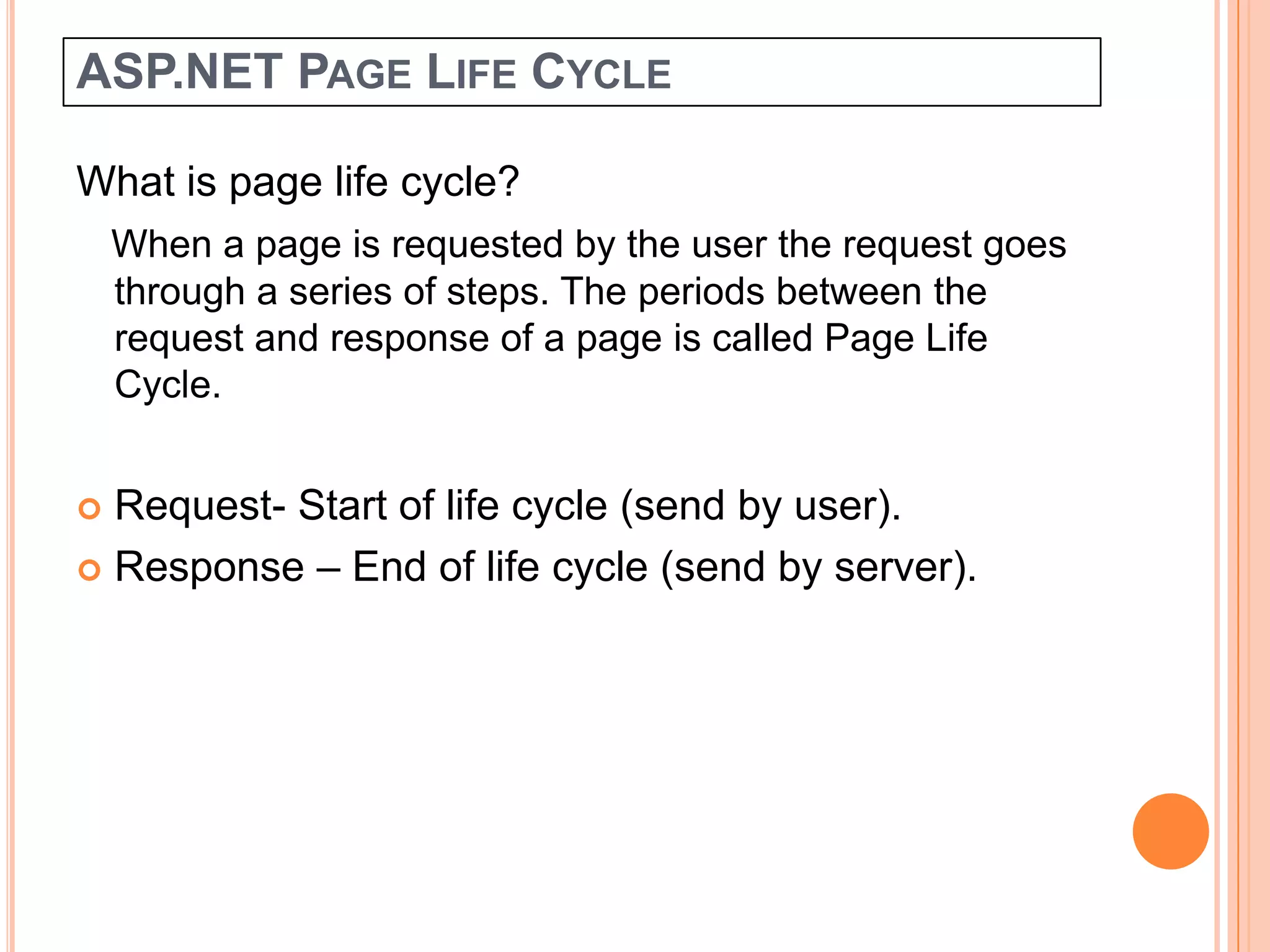 Asp.net page lifecycle | PPTX