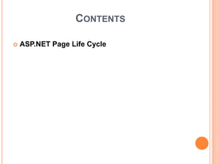 Asp.net page lifecycle | PPTX