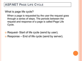 Asp.net page lifecycle | PPTX