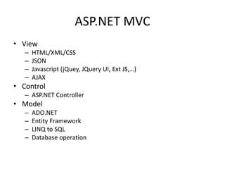 ASP.net MVC | PPTX
