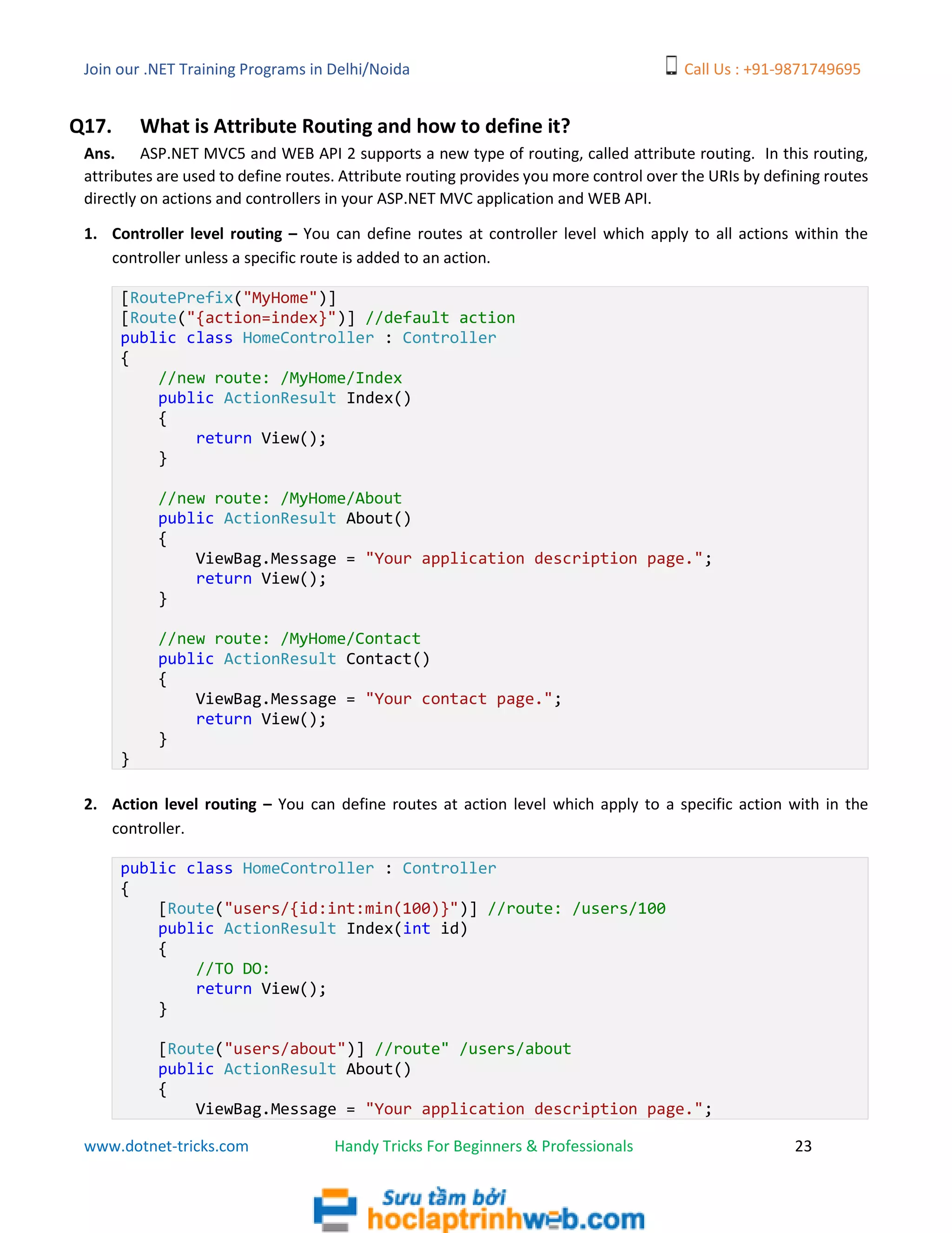 Asp.net mvc interview questions & answers by shailendra chauhan | PDF