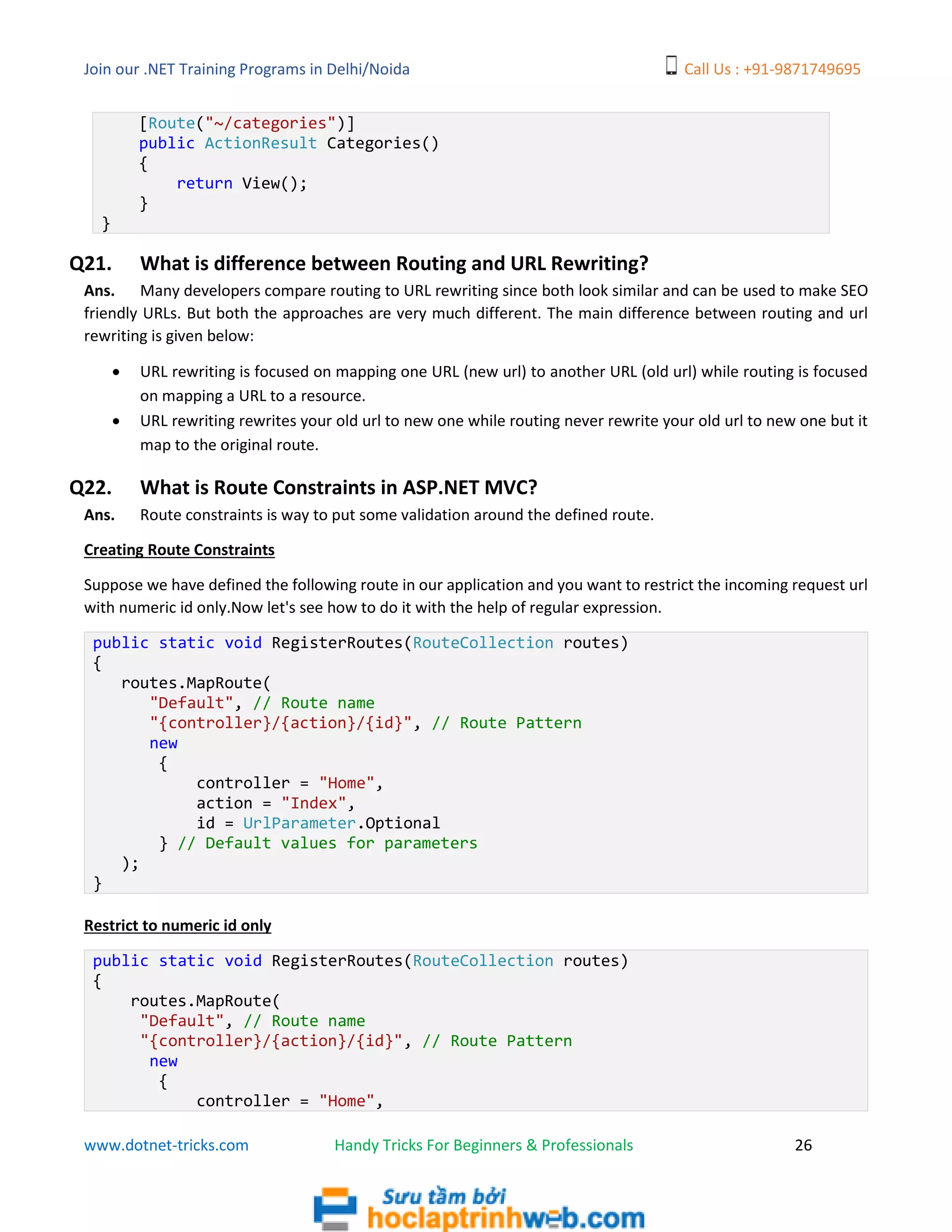 Asp.net mvc interview questions & answers by shailendra chauhan | PDF