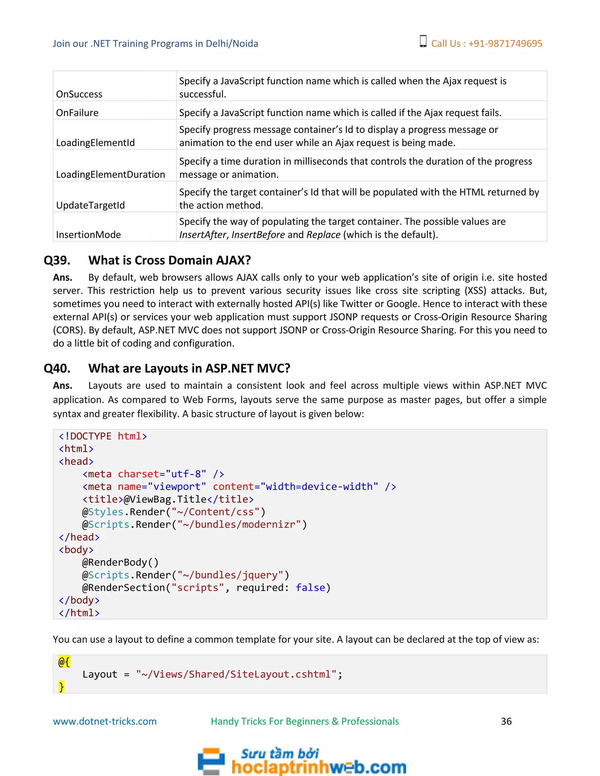 Asp.net mvc interview questions & answers by shailendra chauhan | PDF