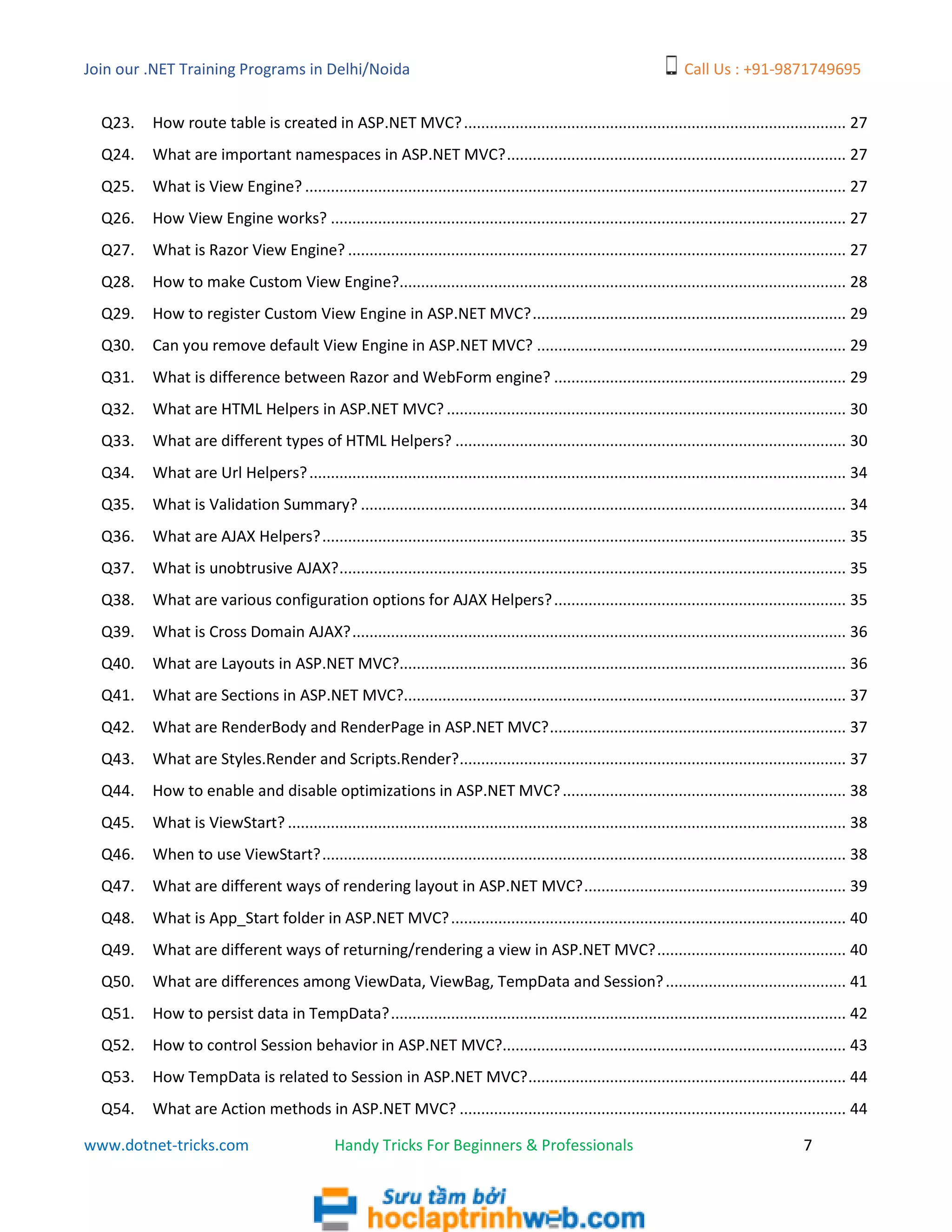 Asp.net mvc interview questions & answers by shailendra chauhan | PDF