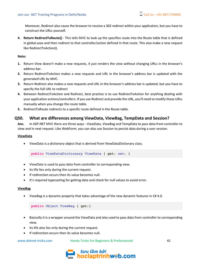 Asp.net mvc interview questions & answers by shailendra chauhan | PDF