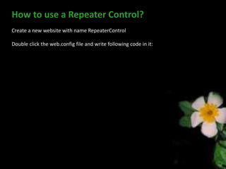 AdRotator and AdRepeater Control in Asp.Net for Msc CS | PPTX