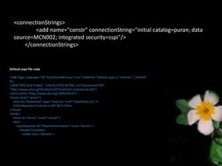 AdRotator and AdRepeater Control in Asp.Net for Msc CS | PPTX