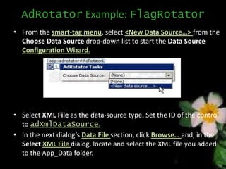 AdRotator and AdRepeater Control in Asp.Net for Msc CS | PPTX