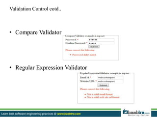 Asp.net controls | PPTX | Web Development | Internet