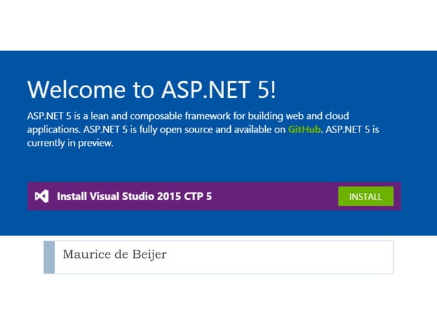 ASP.NET vNext | PPT ASP.NET vNext | PPT