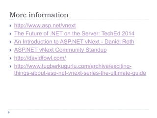 ASP.NET vNext | PPT
