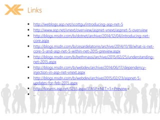 ASP.NET MVC 6 - uno sguardo al futuro | PPT