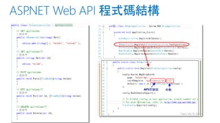 Asp.net web api 開發與服務設計 | PPTX
