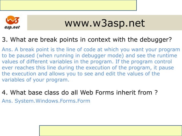 Top 20 Asp.net interview Question and answers | PPTX