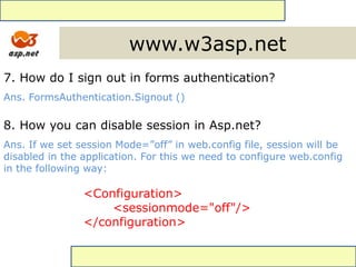 Top 20 Asp.net interview Question and answers | PPTX