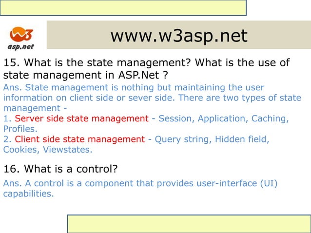 Top 20 Asp.net interview Question and answers | PPTX