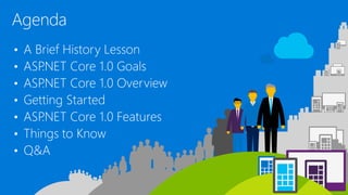 Getting Started with ASP.NET Core 1.0 (formerly ASP.NET 5) | PPT