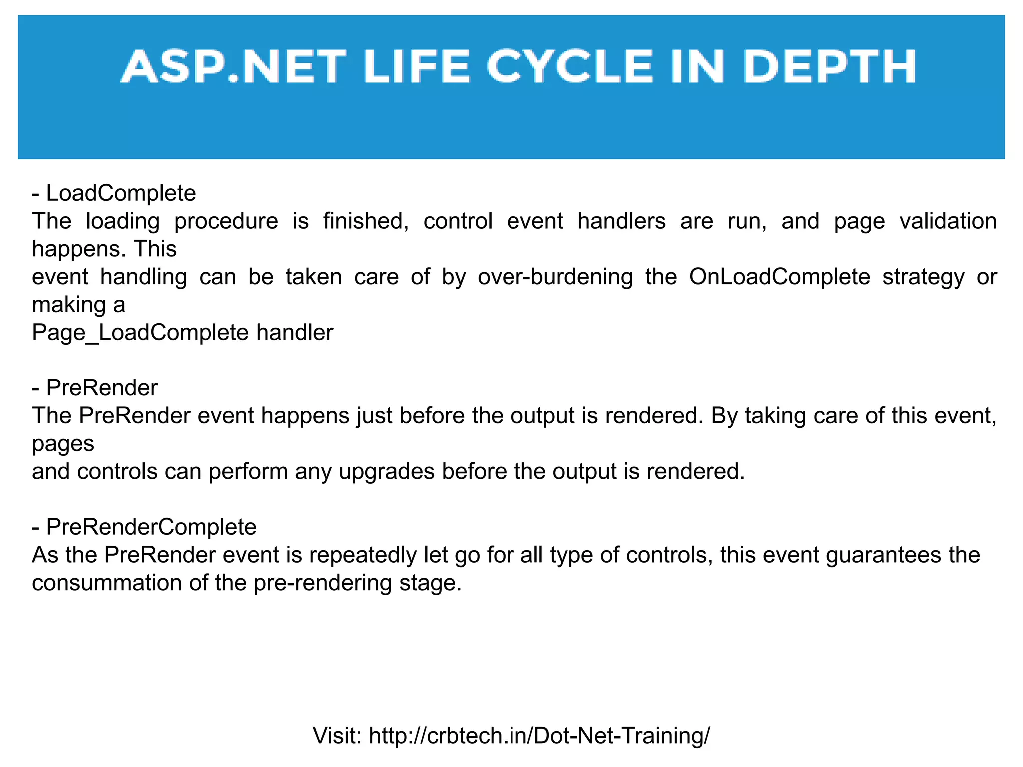 Asp.net life cycle in depth | PPT