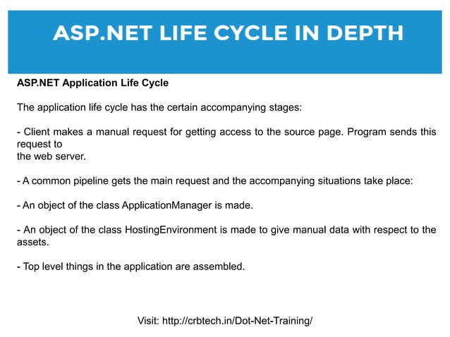 Asp.net life cycle in depth | PPT