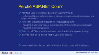 Introduzione ad ASP.NET Core | PPTX | Web Development | Internet