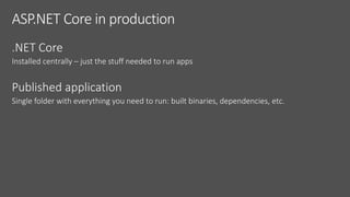 ASP.NET Core deployment options | PPT