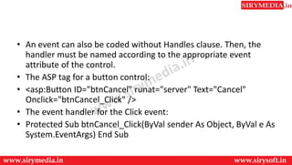 Asp.net event handler | PPT