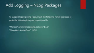 ASP.NET Core For The Agile Enterprise | PPT