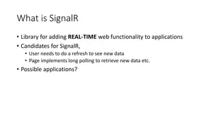 ASP.NET MVC 5 and SignalR 2 | PPTX