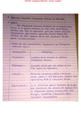 Asp.net assignment-gp | PDF