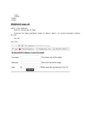 Asp.docx(.net --3 year) programming | DOCX