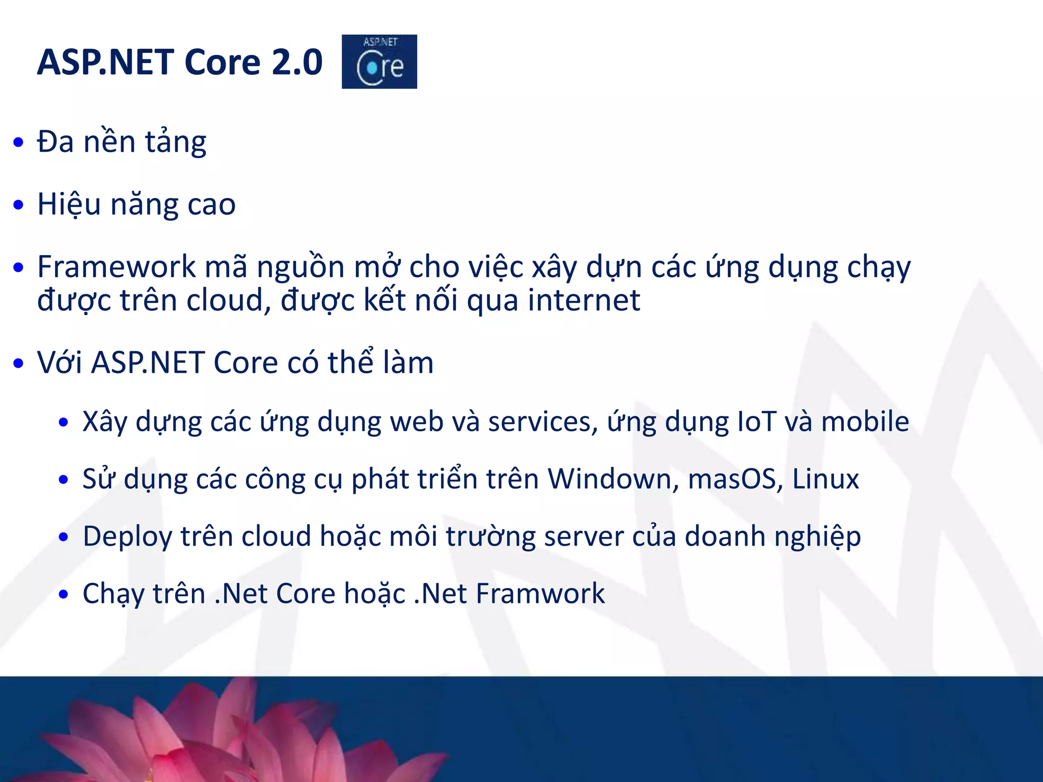 giới thiệu về Asp.net core 2.0 | PPT