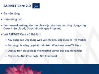 giới thiệu về Asp.net core 2.0 | PPTX