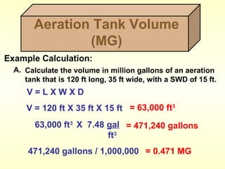 Aeration Tank Design Calculation