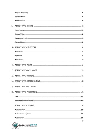 Asp.net mvc tutorial | PDF