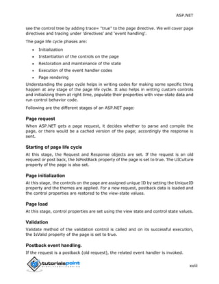 Asp.net tutorial | PDF