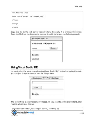 Asp.net tutorial | PDF