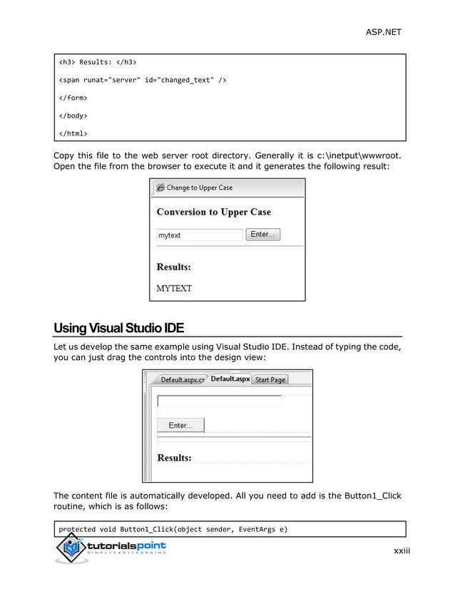 Asp.net tutorial | PDF