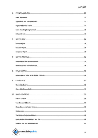 Asp.net tutorial | PDF