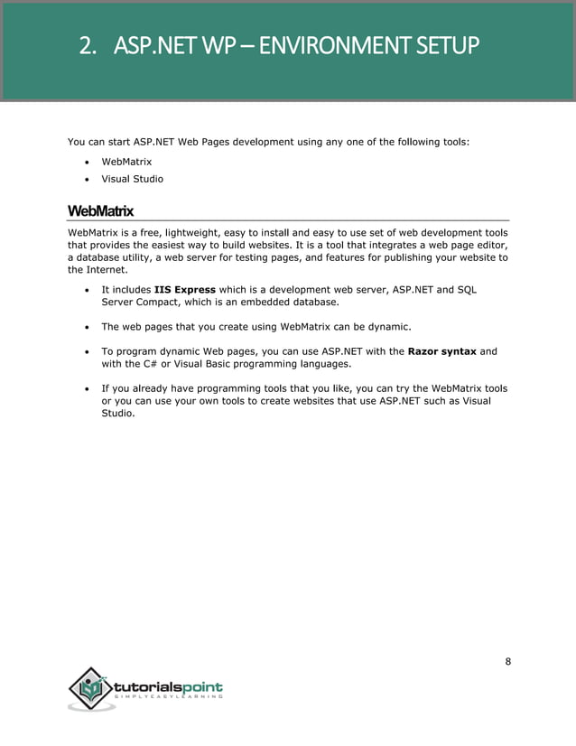 Asp.net wp tutorial | PDF