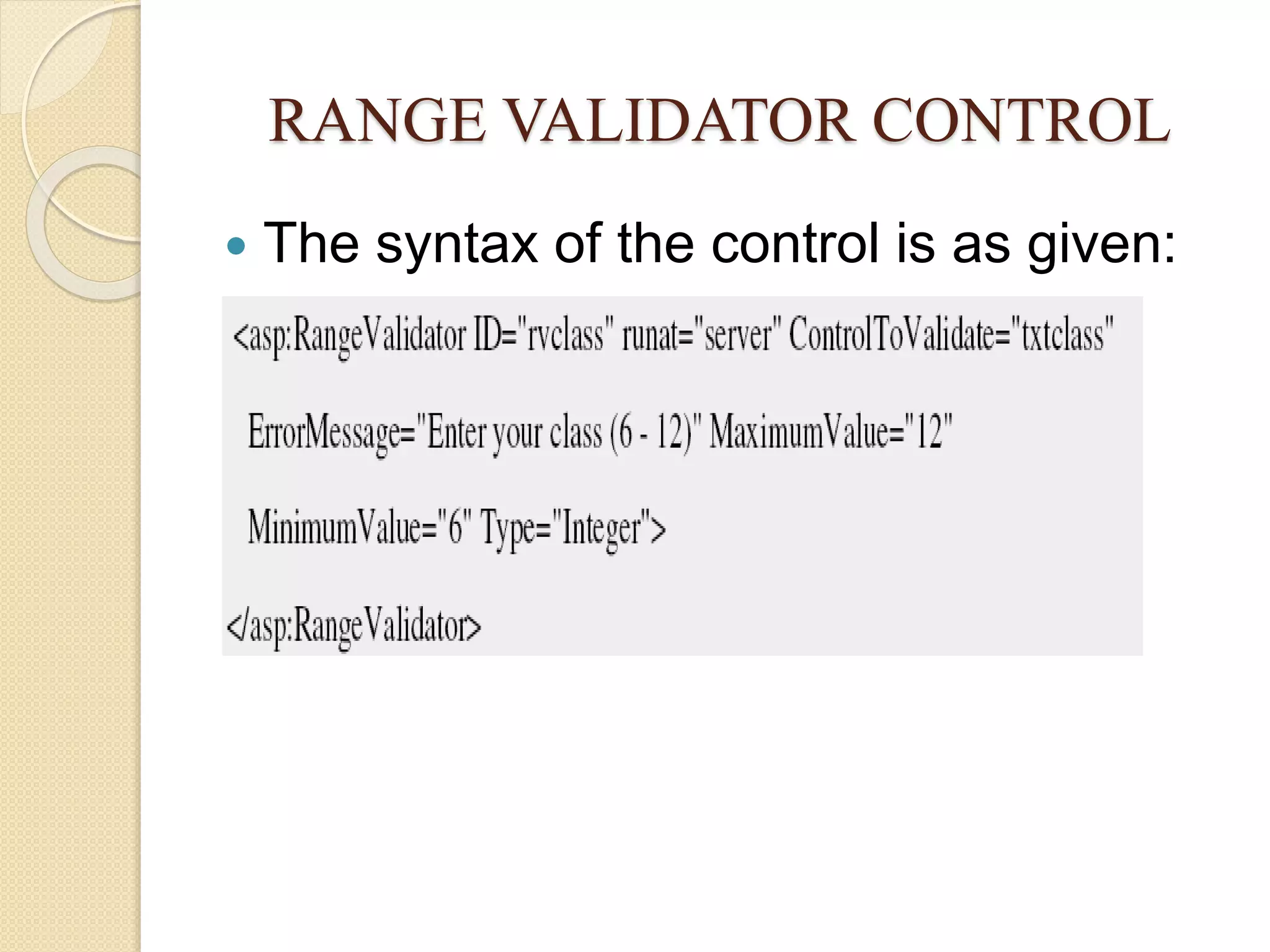 Asp.net validation | PPT Asp.net validation | PPT