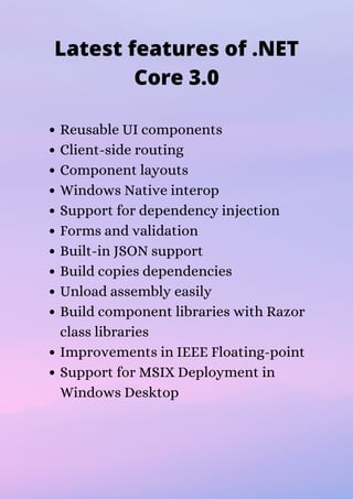 Asp. net core 3.0 build modern web and cloud applications (top 13 features + types of apps can ...