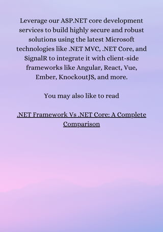 Asp. net core 3.0 build modern web and cloud applications (top 13 features + types of apps can ...