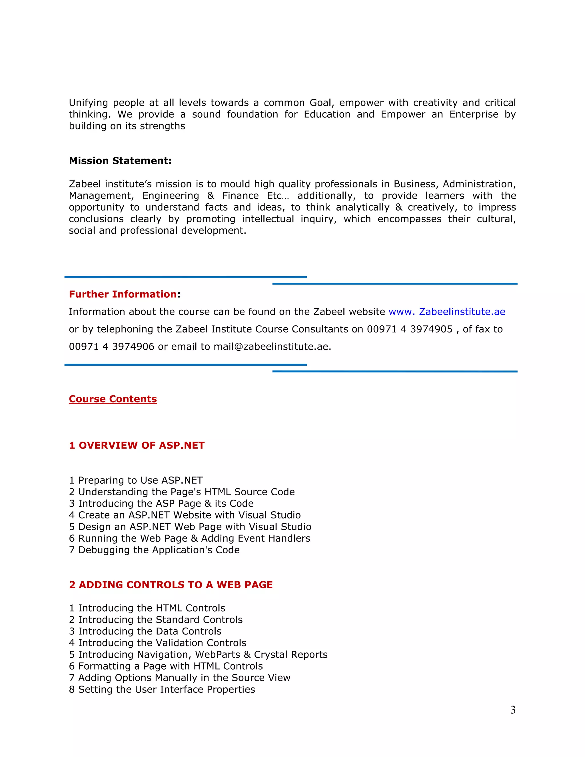 Asp.net brochure | PDF