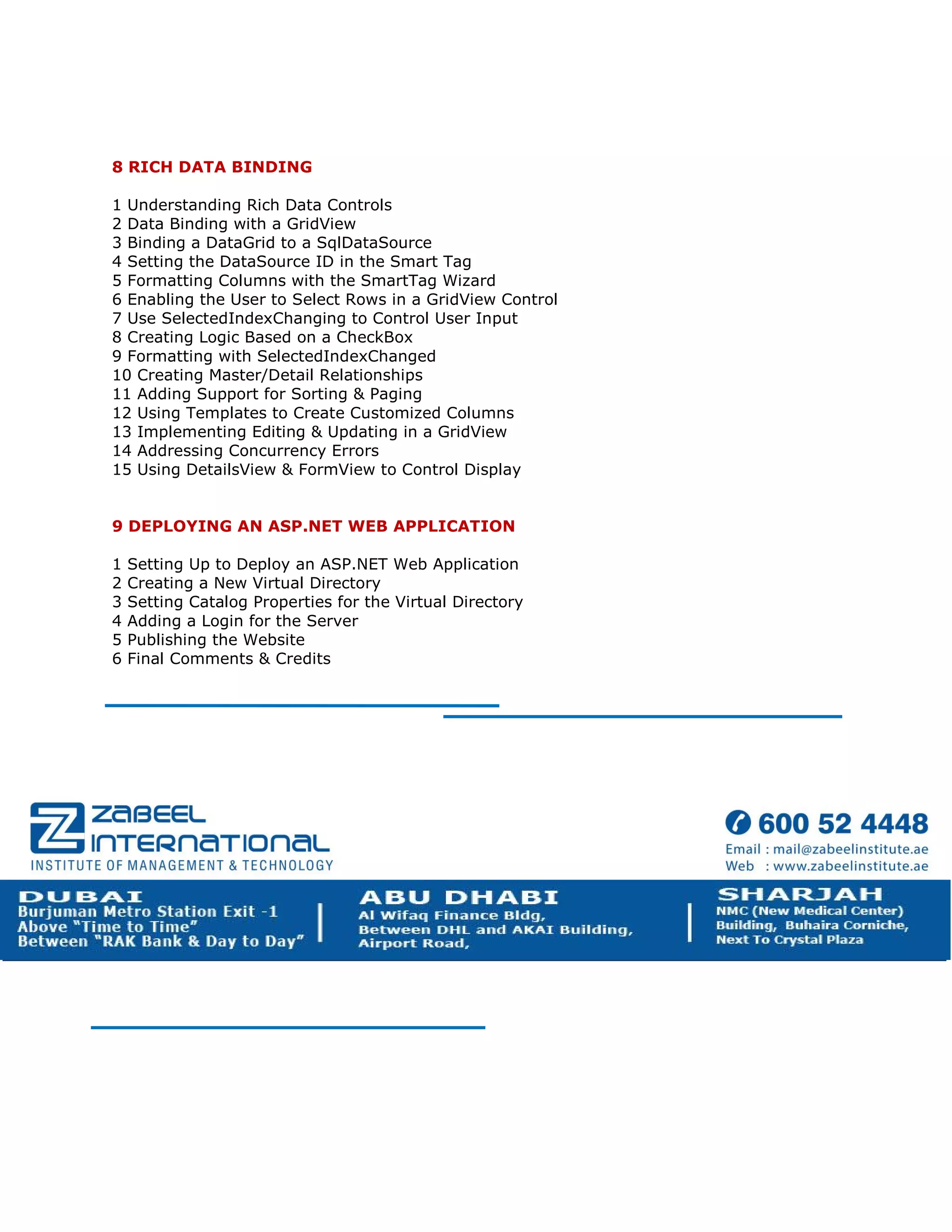 Asp.net brochure | PDF