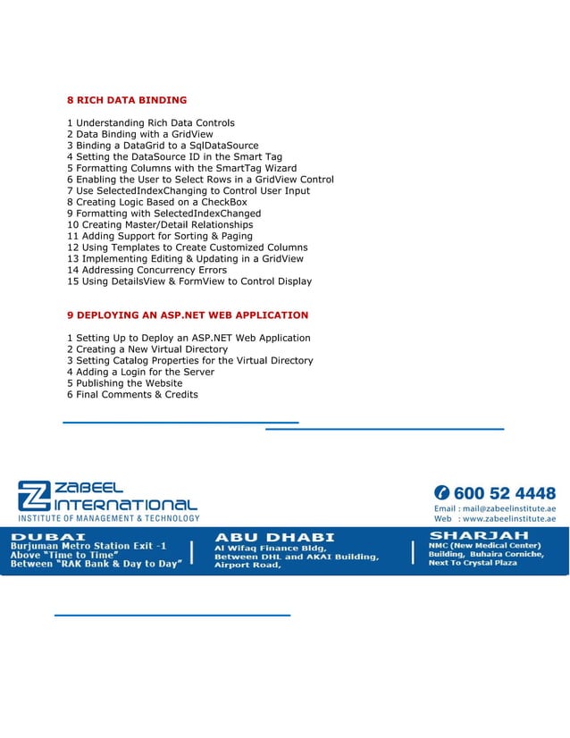 Asp.net brochure | PDF