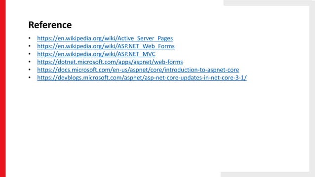 Evolution / History of ASP.NET