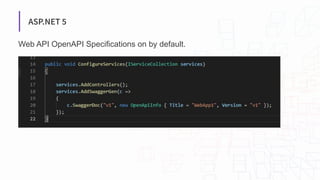 Asp.net Core 5 and C# 9 - #SnetTalks2 | PPT