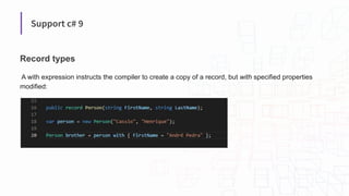 Asp.net Core 5 and C# 9 - #SnetTalks2 | PPT
