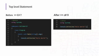Asp.net Core 5 and C# 9 - #SnetTalks2 | PPT